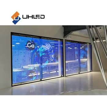 Indoor Transparent Glass Window Led Film Hd Full Color Led Film Display ...
