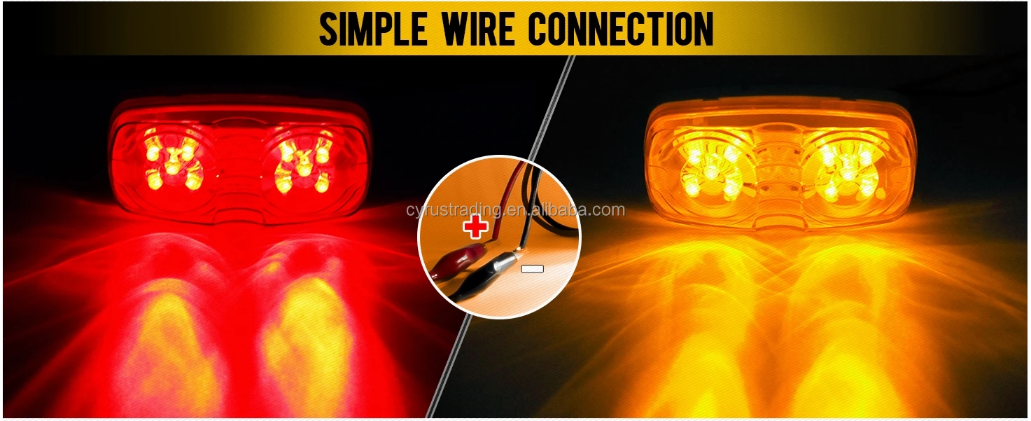 Trailer Rv Marker Led Double Bullseye 10 Diodes Clearance Light ...