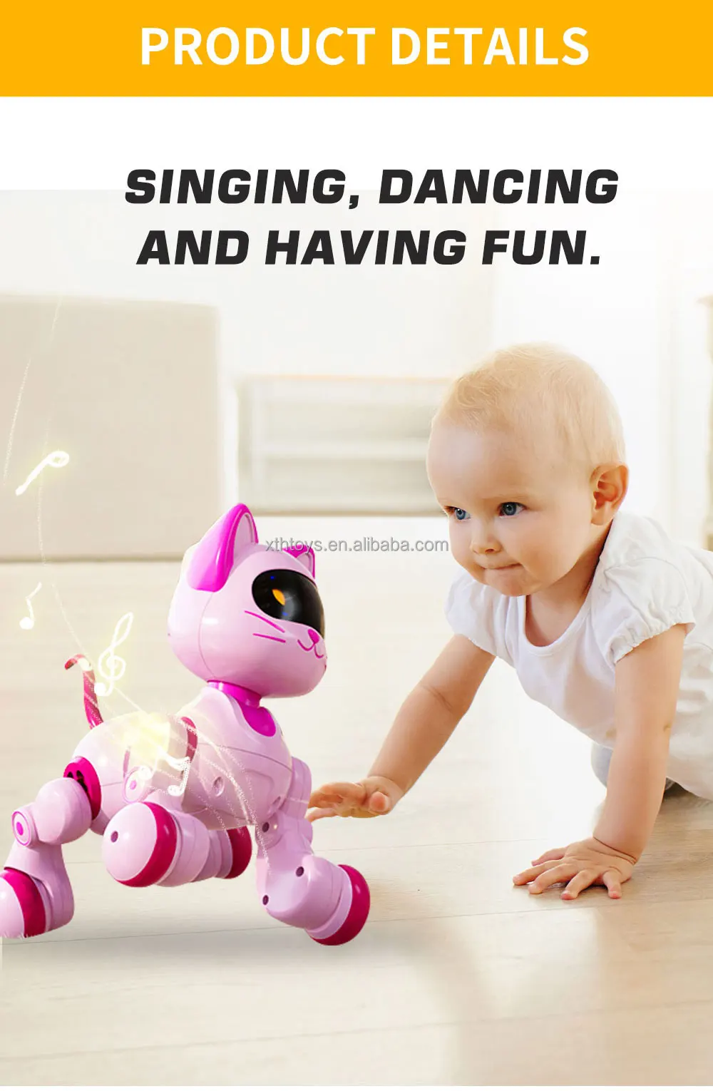 Smart Remote Control Cute Cat Robot Electronic Toy Kids Intelligent ...