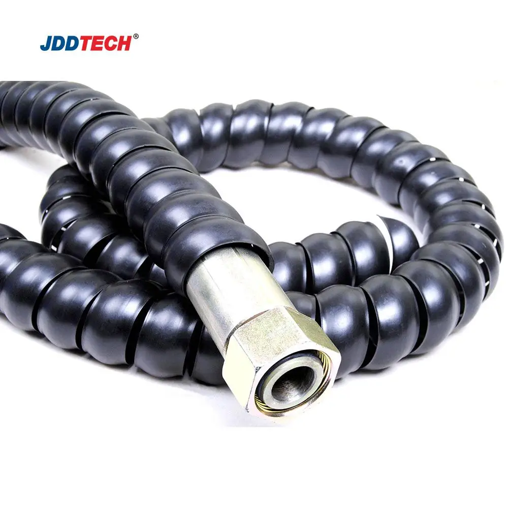 JDD anti-abrasion cambered hydraulic hose protector spiral hose guard ...