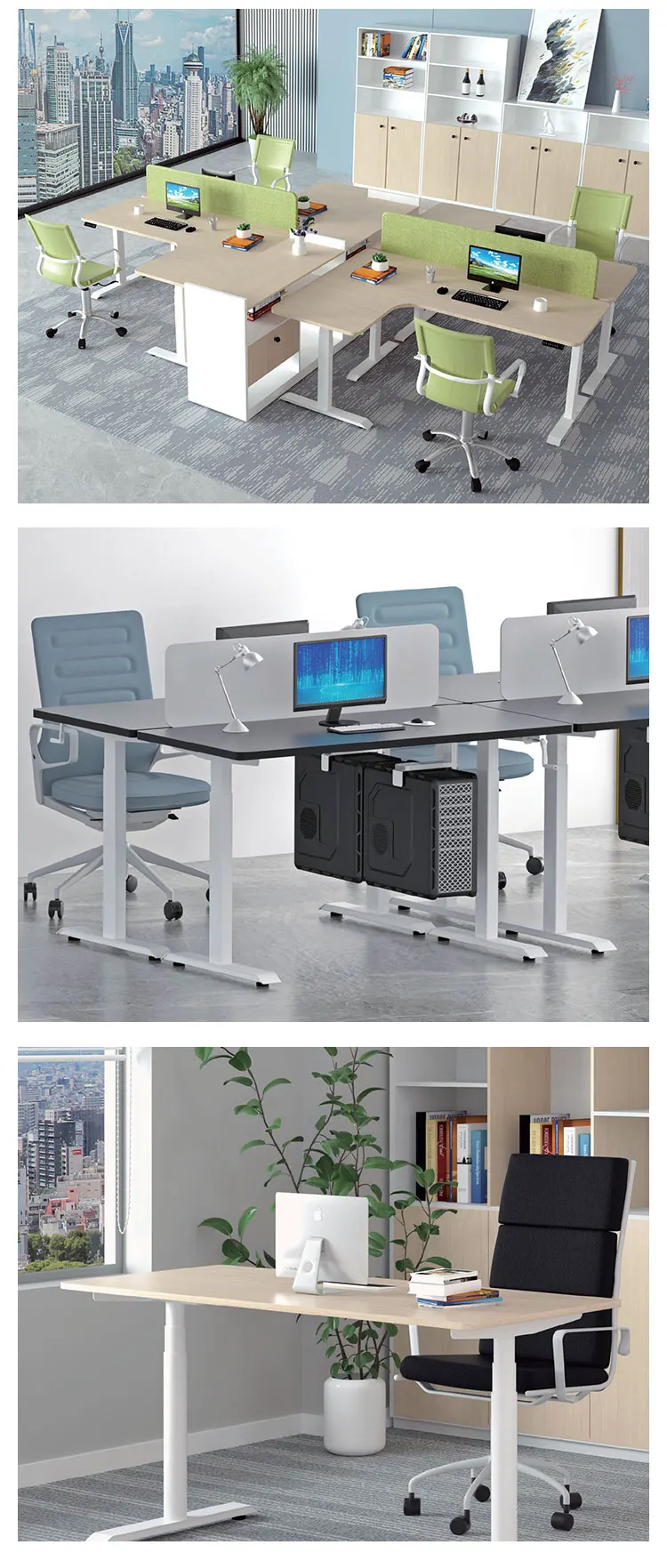 Height Adjustable Office Table Laptop Desk Office Table Computer Table ...