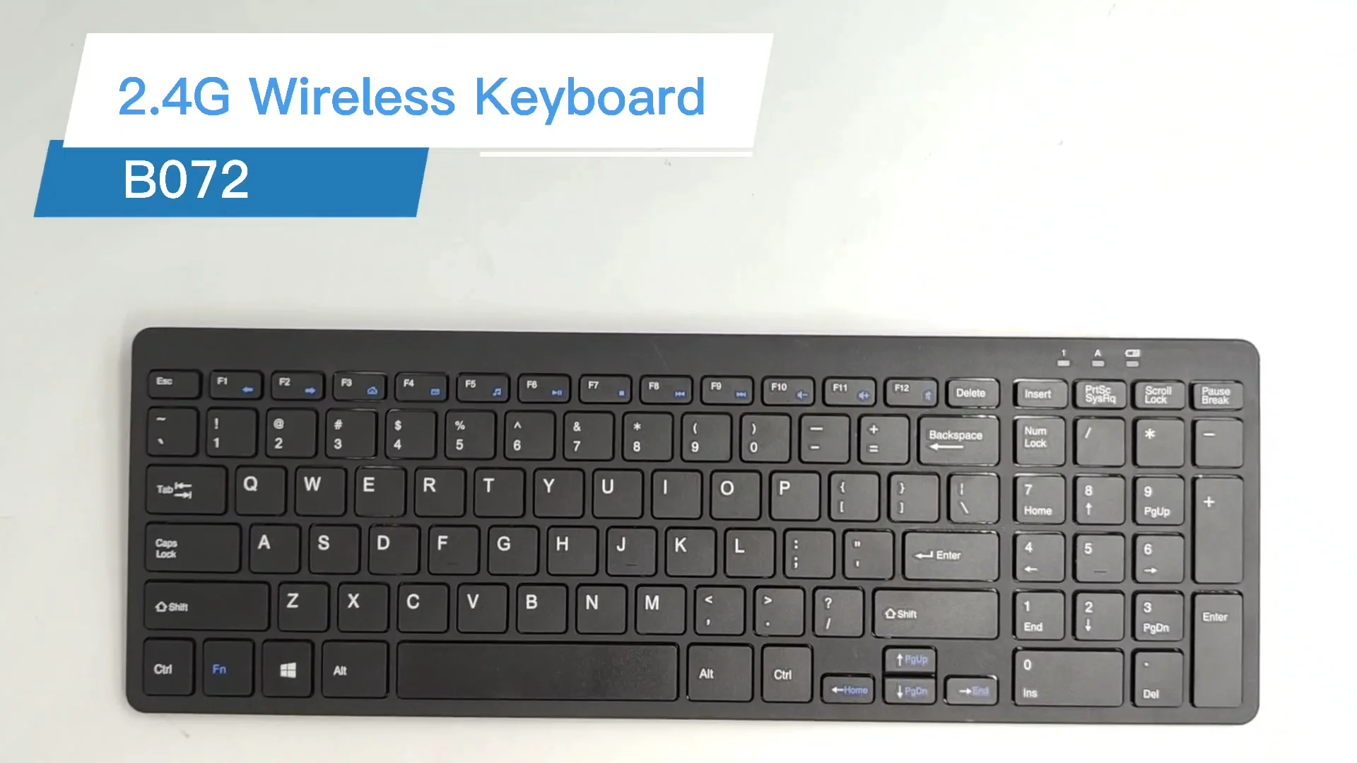 B072ฟังก์ชั่นเต็มรูปแบบแป้นพิมพ์ตัวเลขสก์ท็อปแท็บเล็ตไร้สายฟันสีฟ้า ...