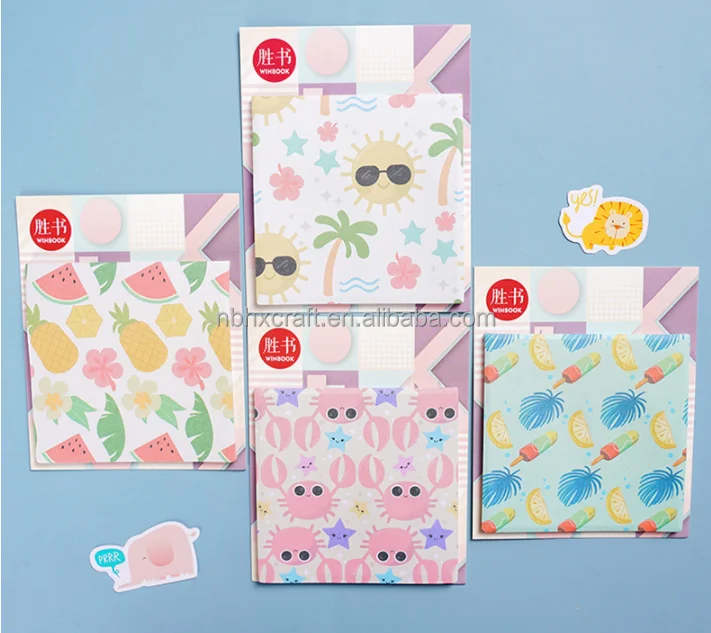 Cartoon Fruits Sticky Notes Cute Student 30 Page Self Adhesive Super ...
