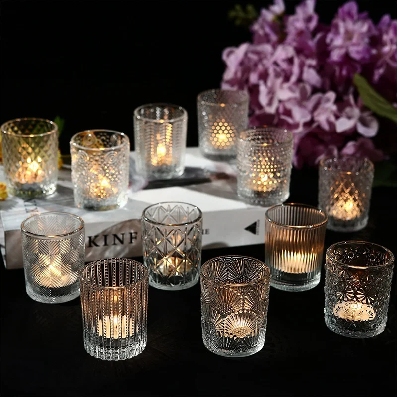 Wholesale 10 Oz Unique Luxury Clear Round Bottom Glass Candle Jar For ...