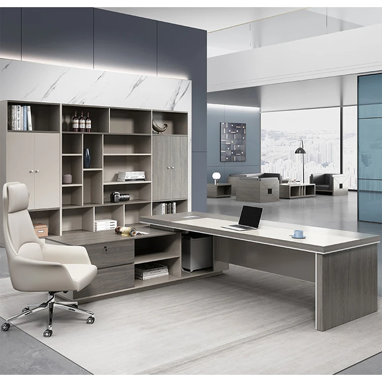 Office Furniture Executive Modern Executive Table L Shape Melamine ...