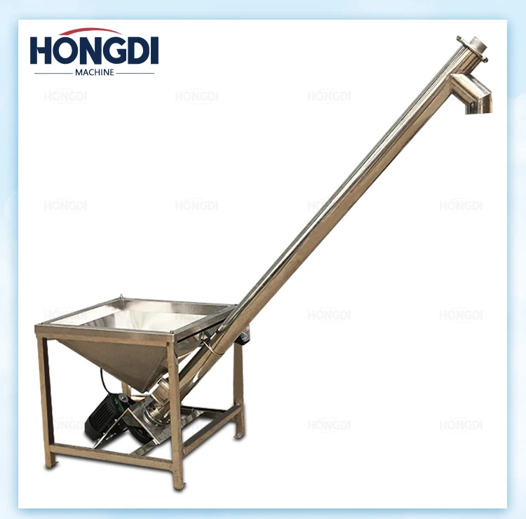 Hopper Screw Conveyor Loading Sugar Salt Powder Stainless Steel ...