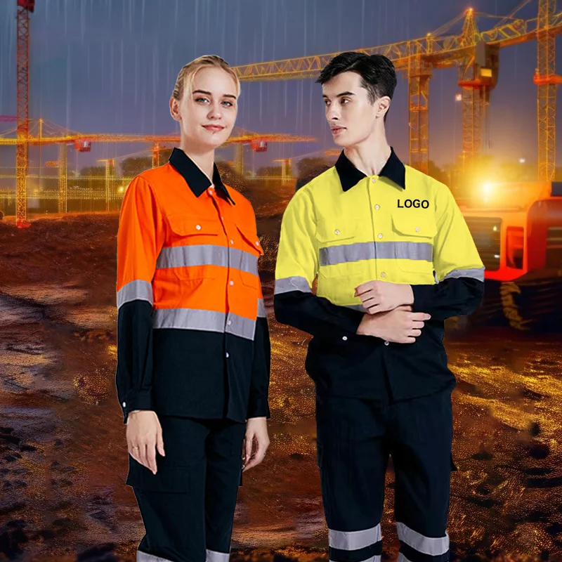 High Vis Reflective Safety Mens Work Shirts for Coal & Mining