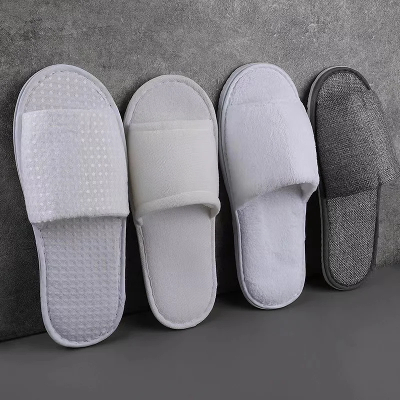 Open Toe Disposable Slippers Unisex Soft Sole Hotel Slippers Bulk Cheap ...