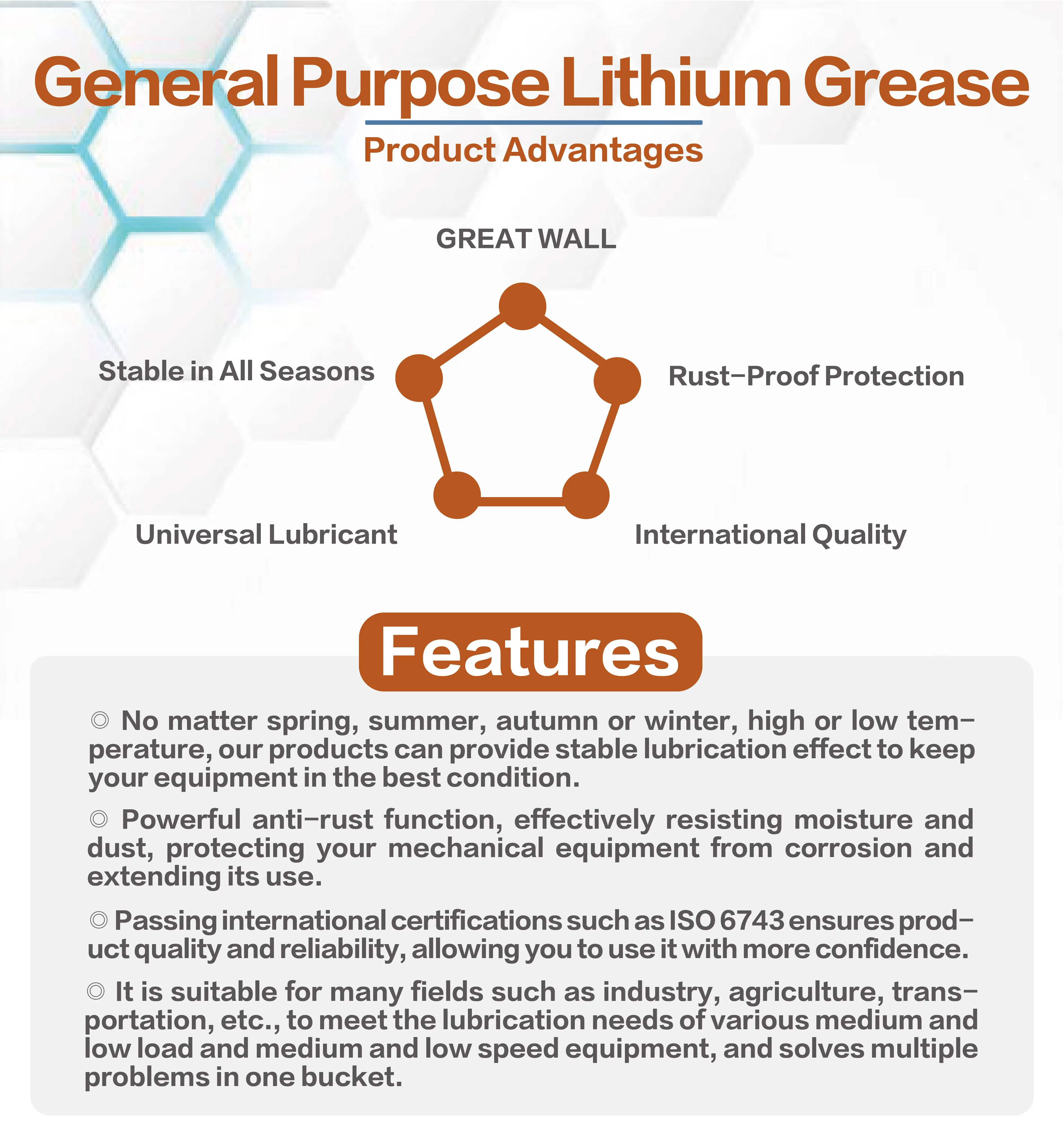 SINOPEC Great Wall SAE Certified Multipurpose Industrial Grease Low ...