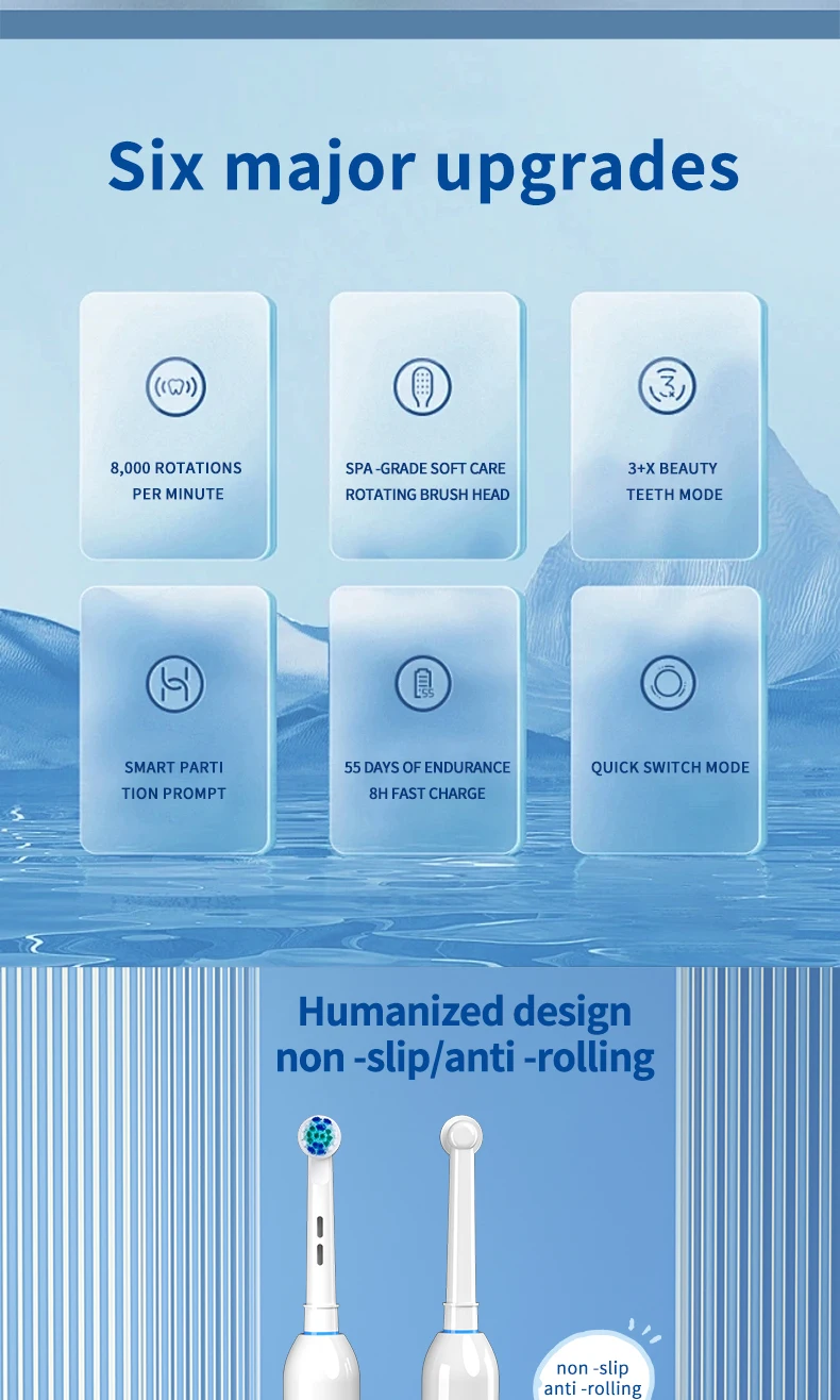 Custom Oscillating Toothbrush Electric Oral Toothbrush Rechargeable ...