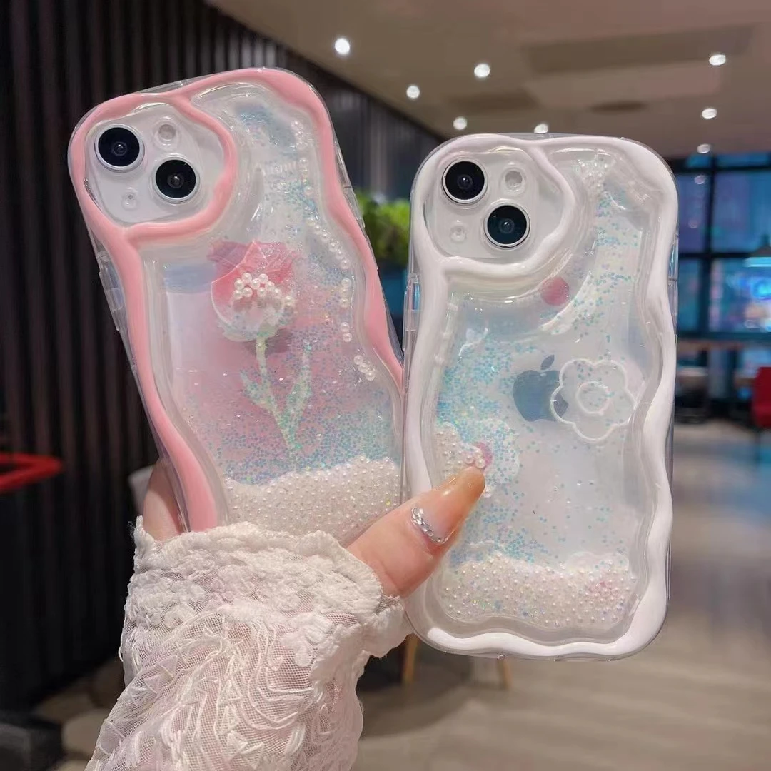 Customized Butterfly Quicksand Mobile Phone Cases for Iphone 14 13 12 ...