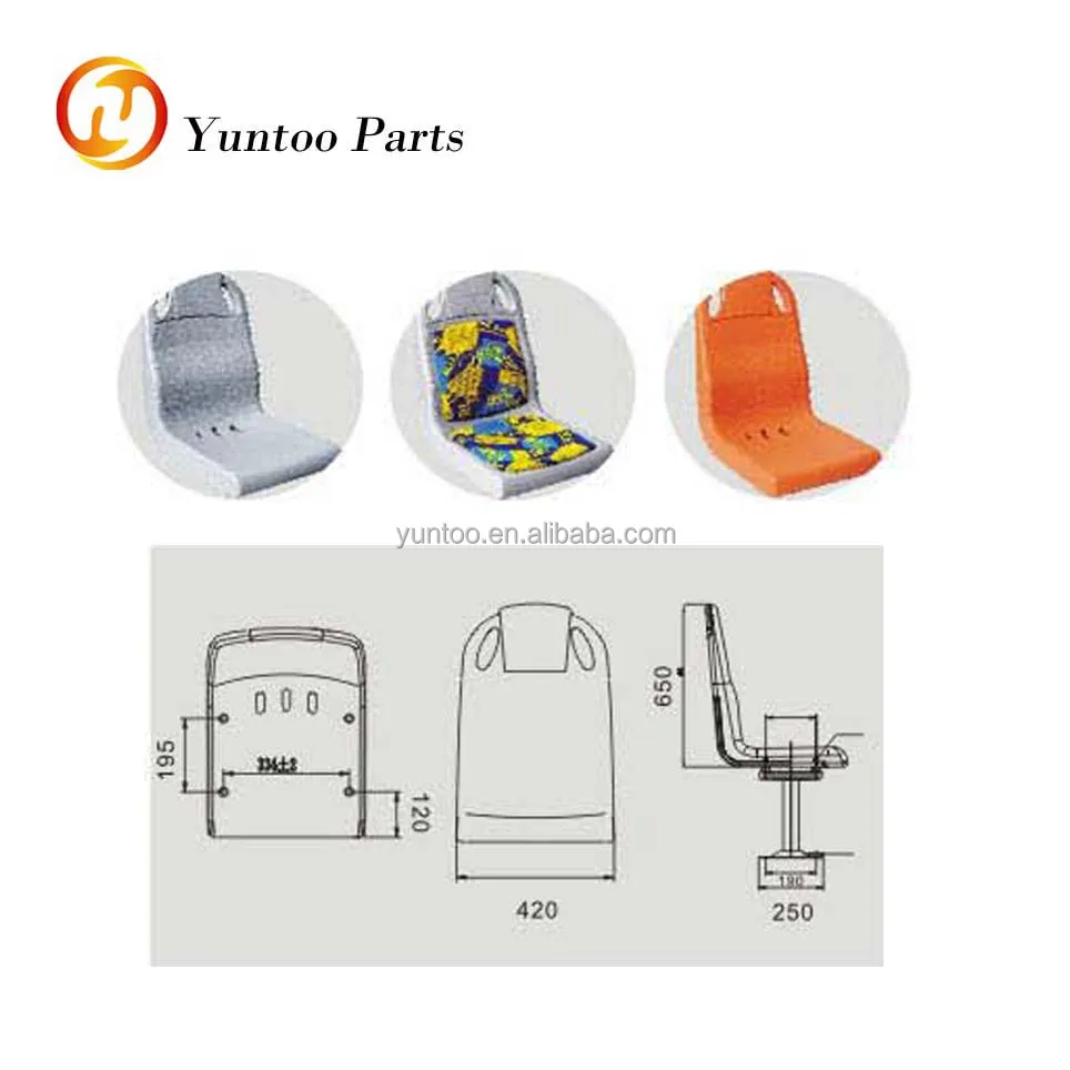 3*1 Rolls City Bus Seat with V-Type Armrest - YUNTOO