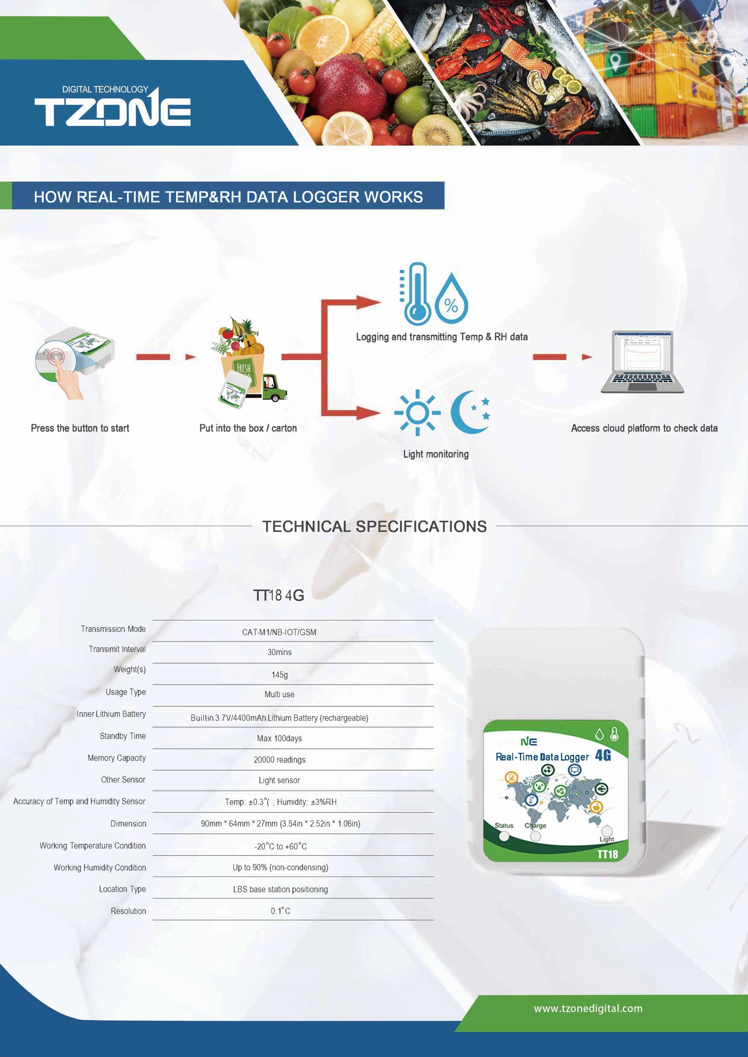 4g 5g Network Temperature And Humidity Data Logger For Recording Temperature Information - Buy ...