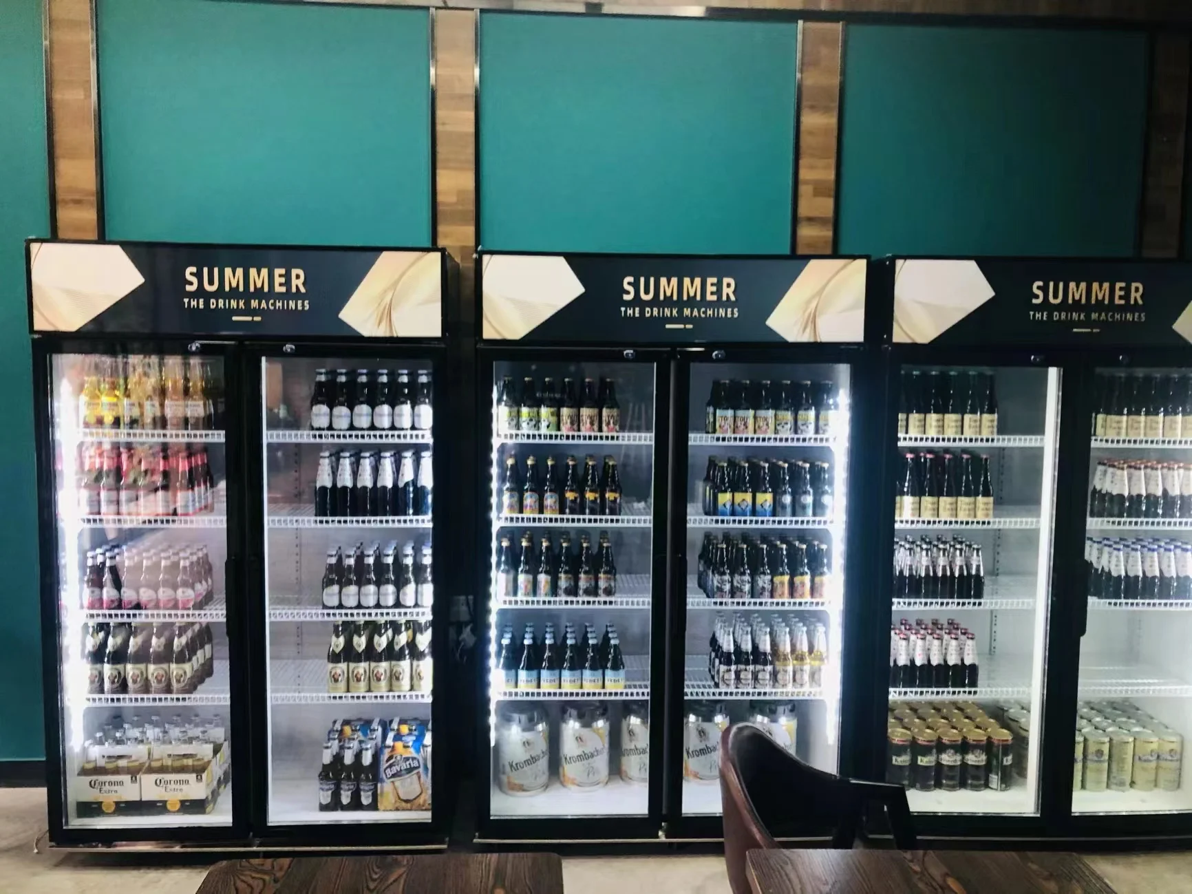 3 Glass Doors Beverage Chiller Display Refrigerator Freezer Upright ...