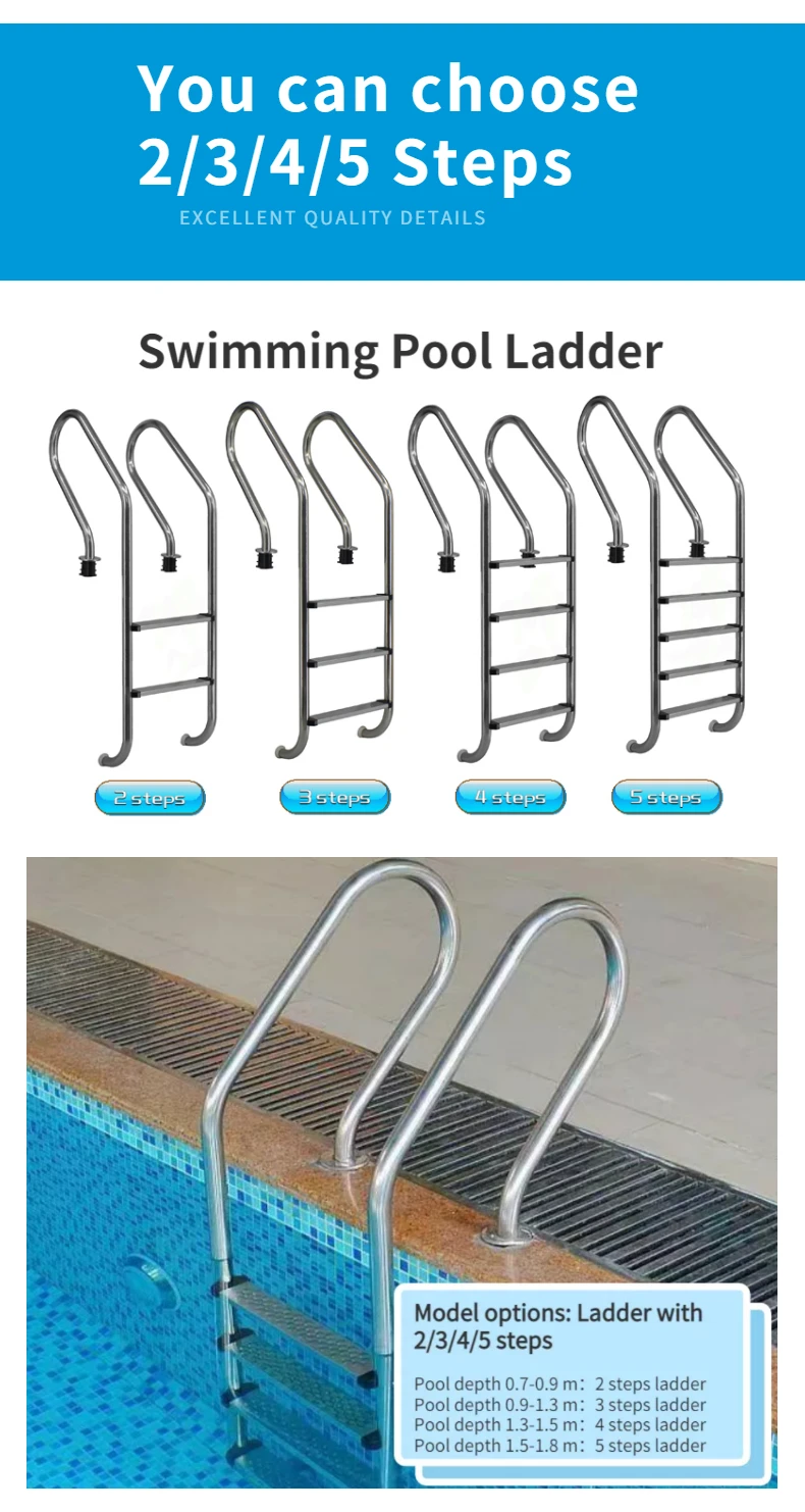 Underwater Ladder Stairs Swimming Pool Escalator - Durable