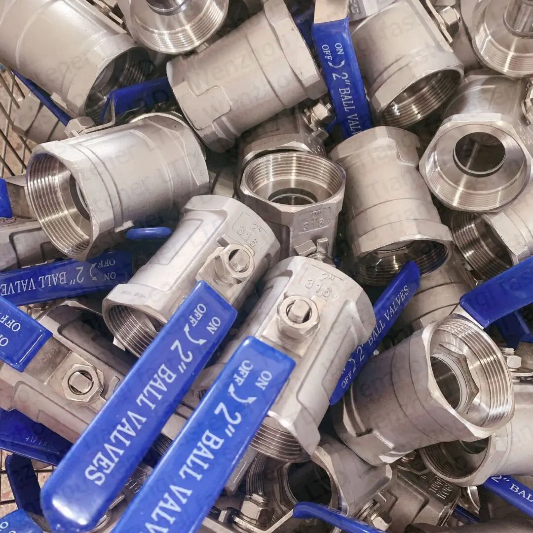 1000WOG Ball Valves DN8-DN100 Manual Handle SS304 2-Piece Ball Valve ...