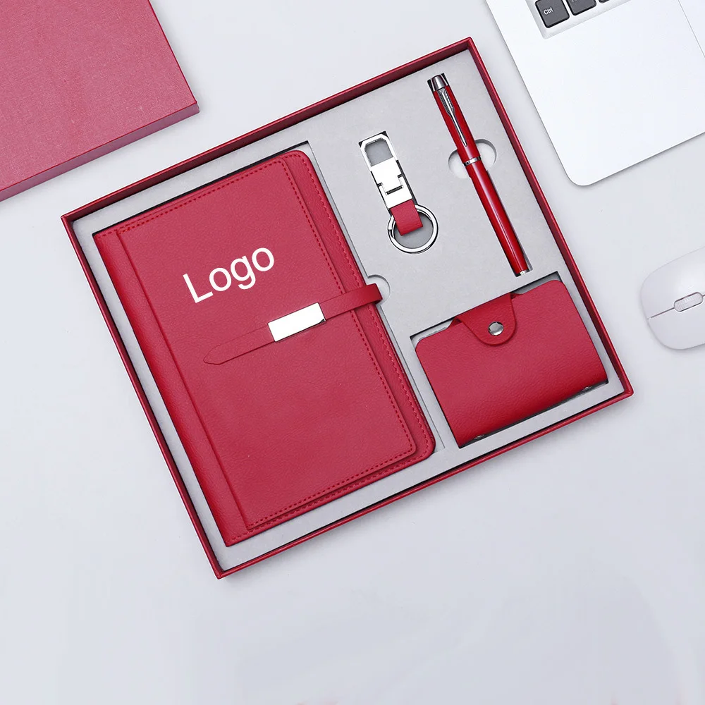 Luxury Gift Set - Premium Notebook with Metal Pen & Key Ring