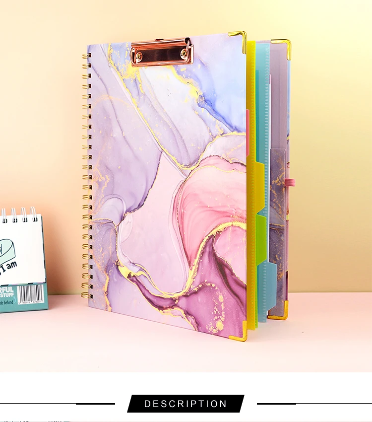 Custom Logo A4 Spiral File Folder With Pocket & Sticker Business ...