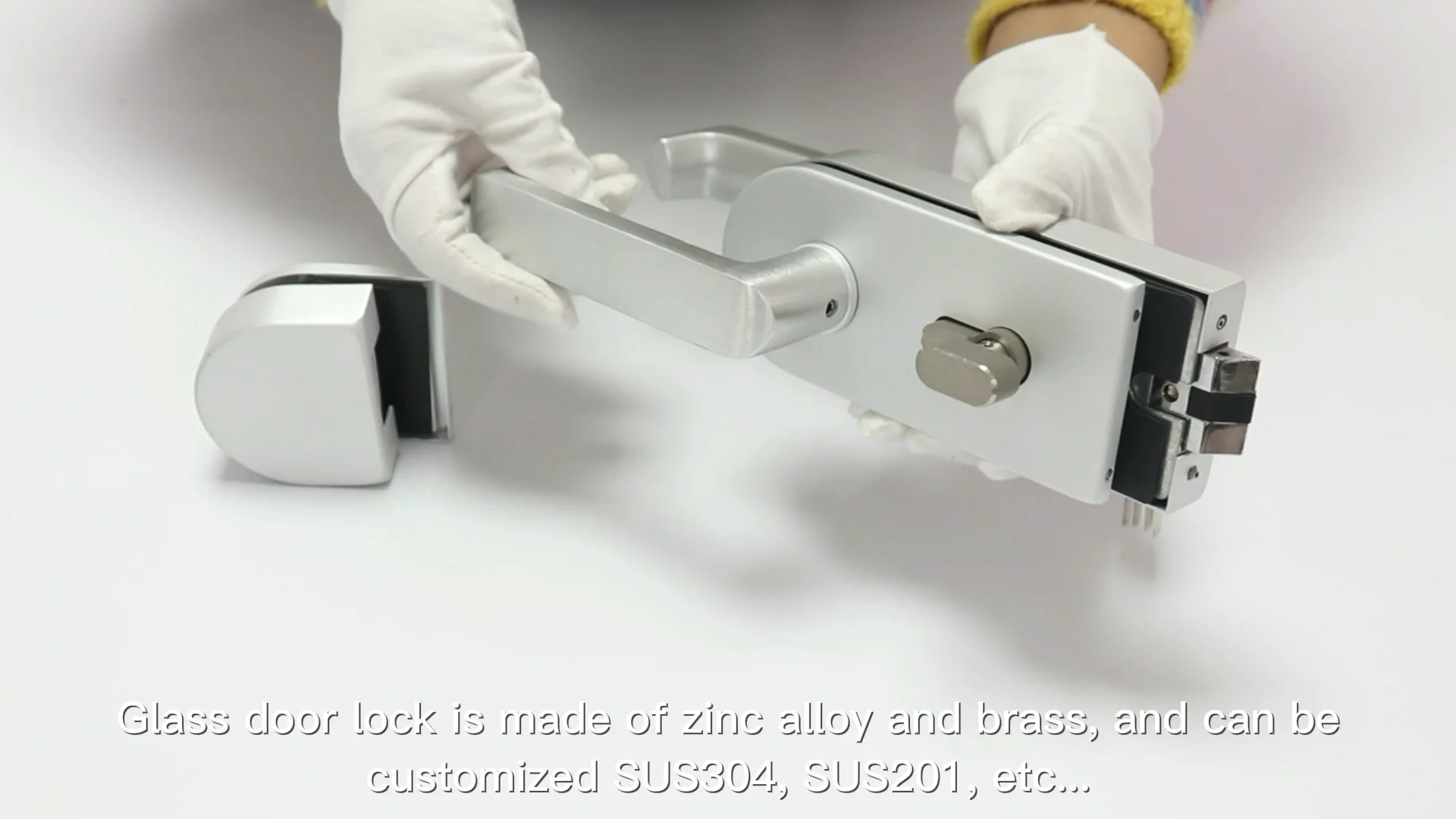 Hot Sales Office Frameless Temper Glass Double Side With Keys Security ...