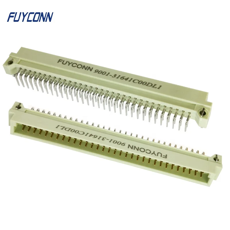 2 Rows 2.54mm Pitch R/a Pcb 264 Din41612 Connector,Male Pcb Right Angle 2*32p 64pin Din 41612 ...