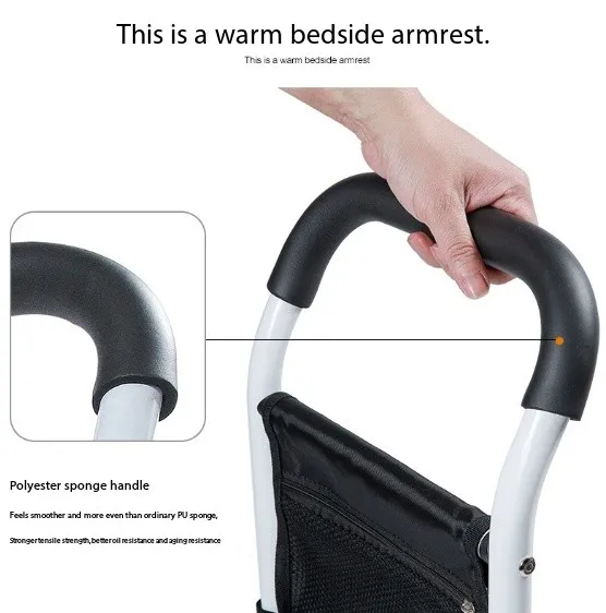 Bed Rails for Elderly Adults Safety With Adjustable Heights Storage ...