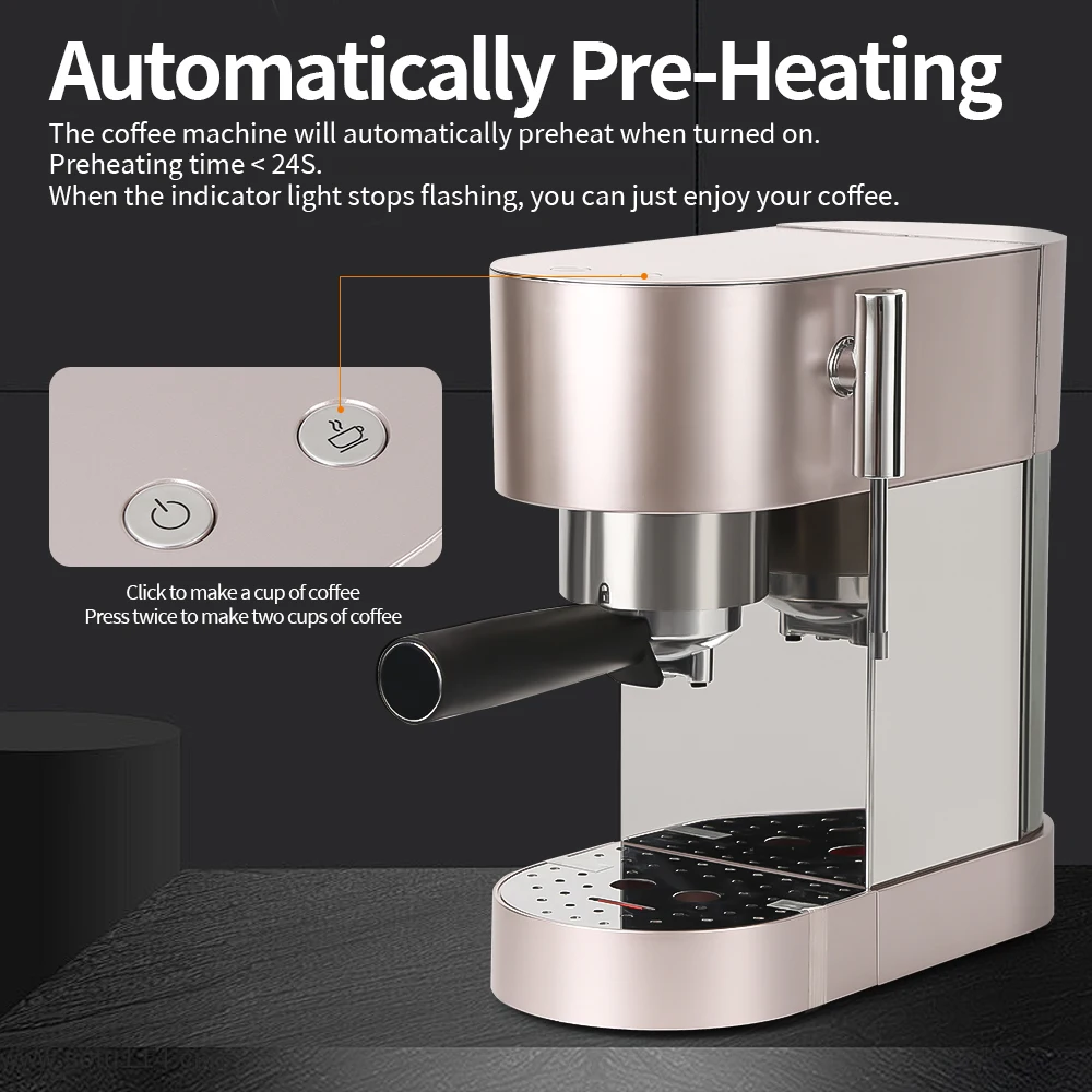 20 Bar Professional Expresso Coffee Maker Personal Espresso Coffee ...