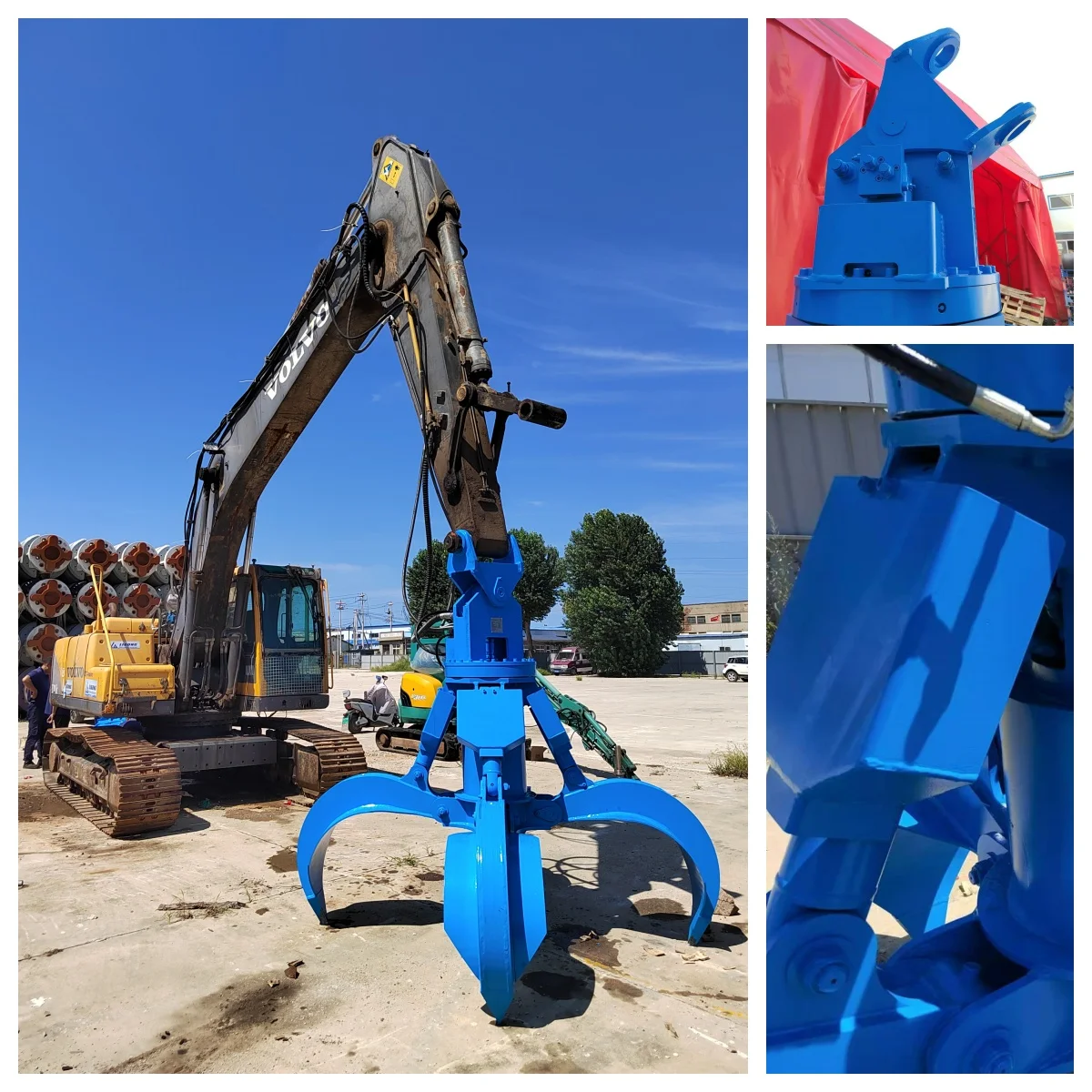 14T Excavator Orange Peel Scrap Grapple for Metal Recycling