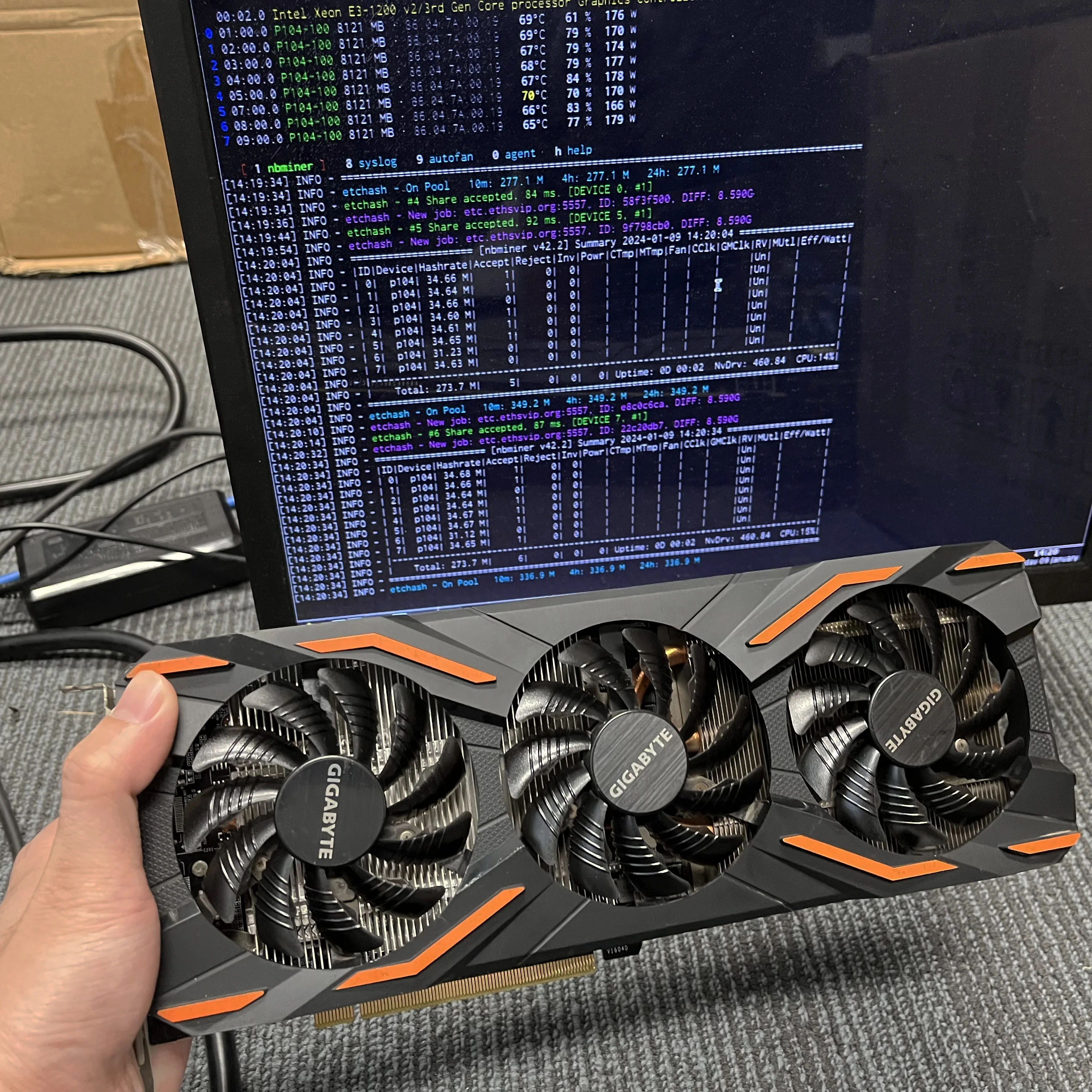 Gigabyte P104-100 Graphics Card - 8GB GDDR5 for Workstations