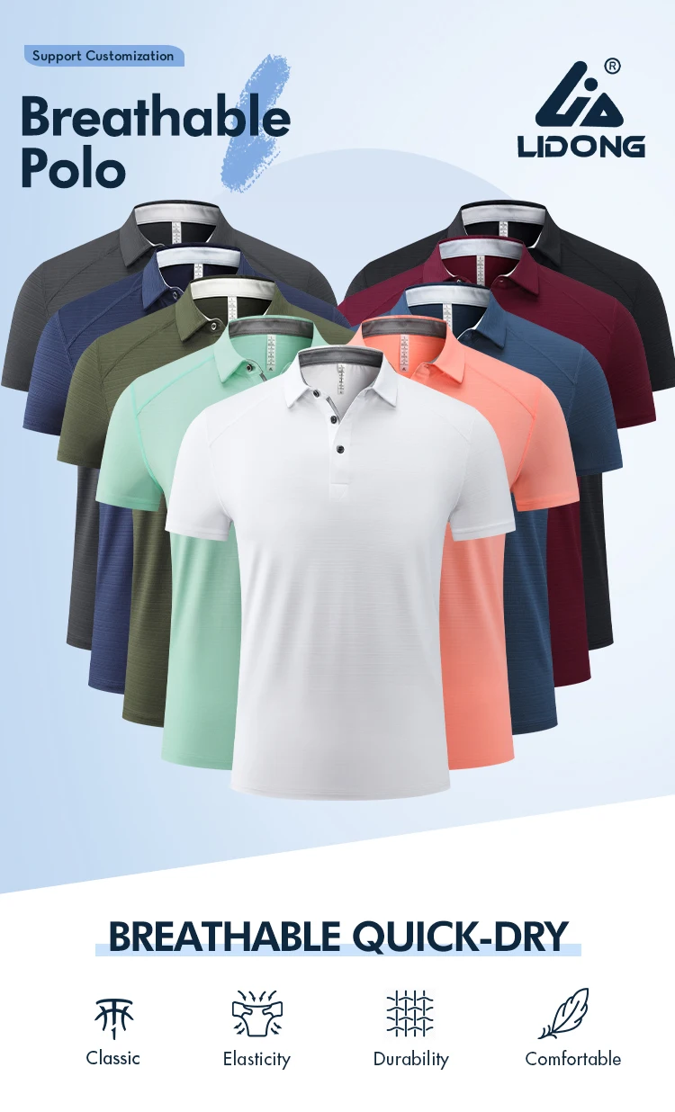 Wholesale Custom Design 92% Polyester 8% Spandex Multi Color Mens Polo ...