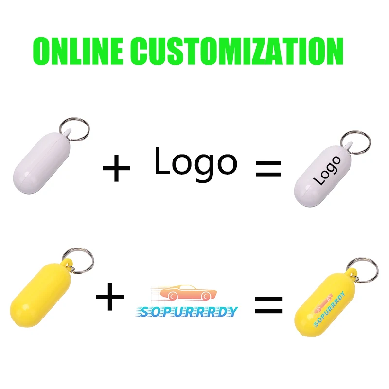 Custom Logo Beach Float Key Chain - Floating PS Keychain