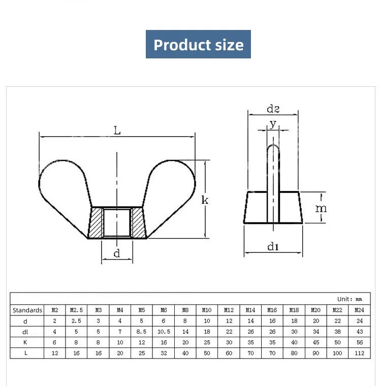 China Fasteners Manufacturers M3-m12 Butterfly Wing Nut Din315 ...