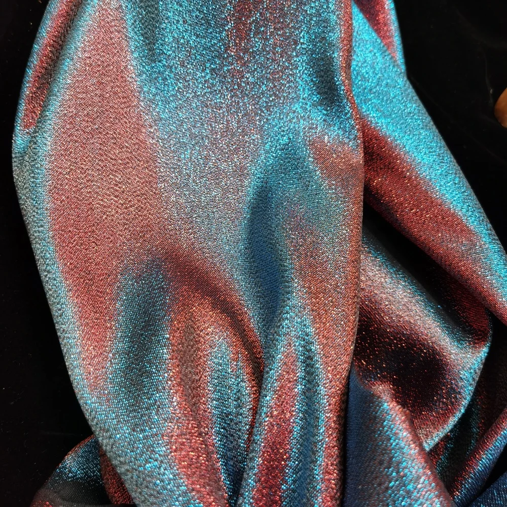 Lurex Fabric 2 Colors Tone Metallic Yarn Dyed Lame Fabric