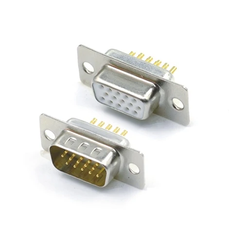 High Density D-SUB 15Pin Female for Cable Machined Pin,High Quality HD ...