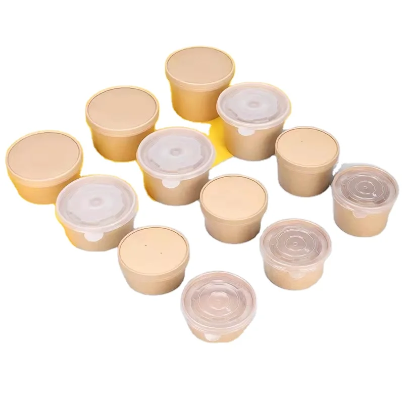 Custom Take Out White Paper Takeaway Salad Box Kraft Print Your Logo ...