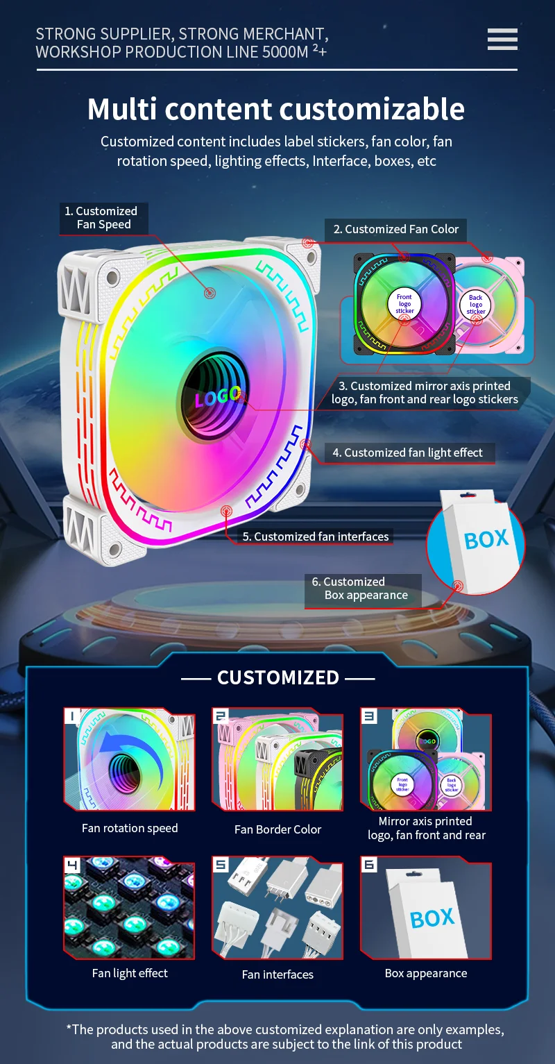 RGB 90MM Cooling Fans - Efficient CPU Coolers for Gaming