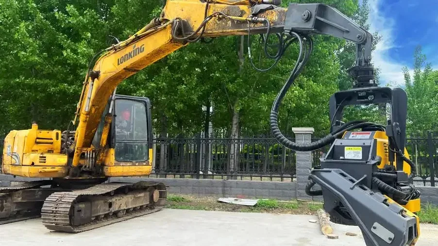 Automatic Forestry Tree Harvester Heads Felling Machine For Excavator ...