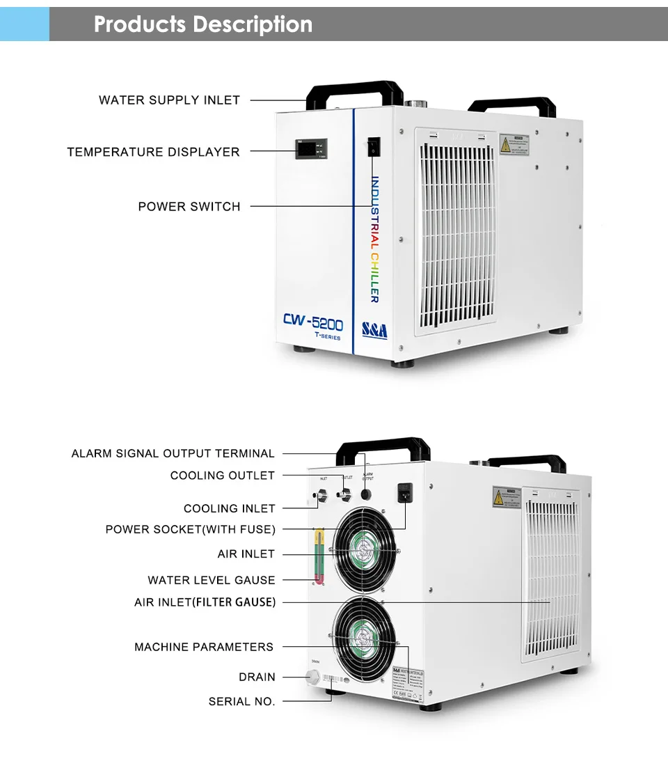 S&A CW-5200 Industrial Chiller - Efficient Cooling Solutions