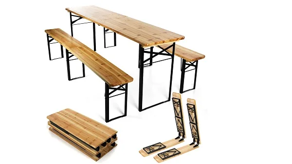 220cm Wooden Beer Table Set - Buy Foldable Beer Table,Wooden Beer Table ...