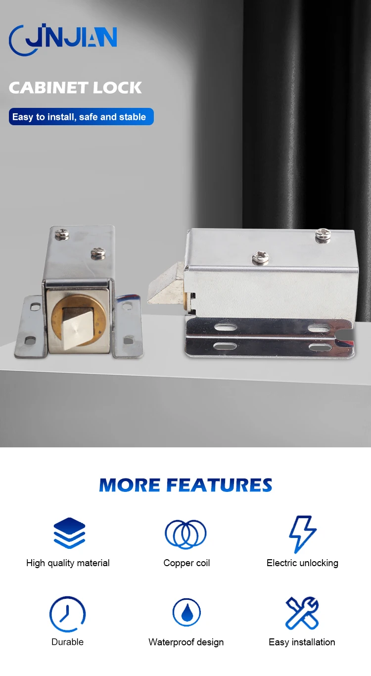 Adjustable Direction Small Electric Control Door Lock Metal Material ...