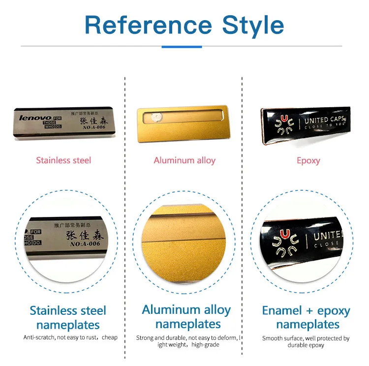 Personalized Uniform Laser Cut Aluminum Metal Nameplates