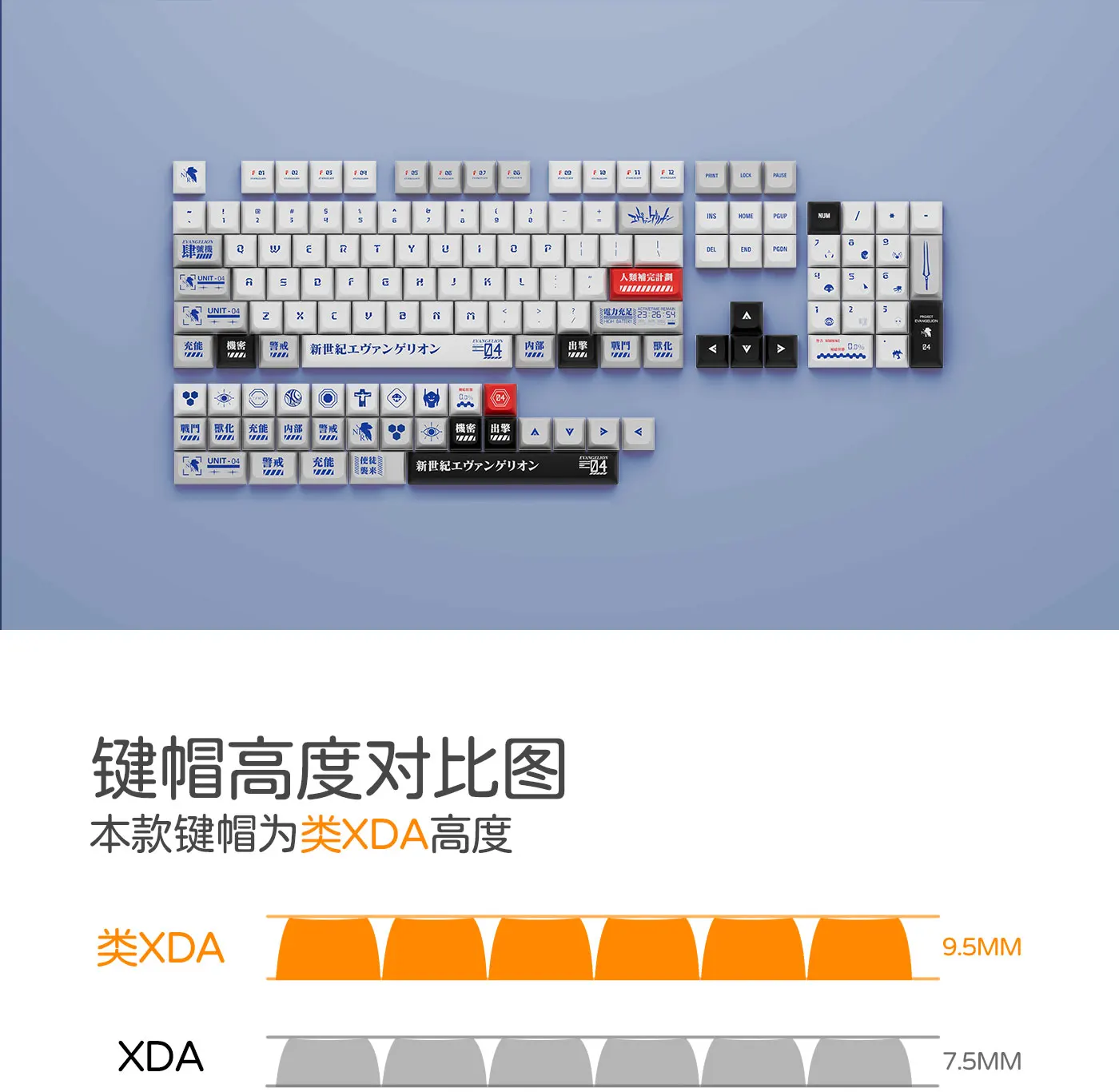Xda Profile Custom Replaceable Boys ' Game E-sports Energy Gray Spell ...