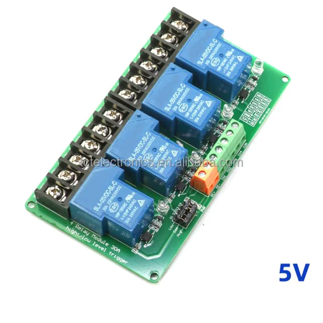 5V/12V/24V 4-way Relay Module High and Low Level Trigger Smart Home PLC ...