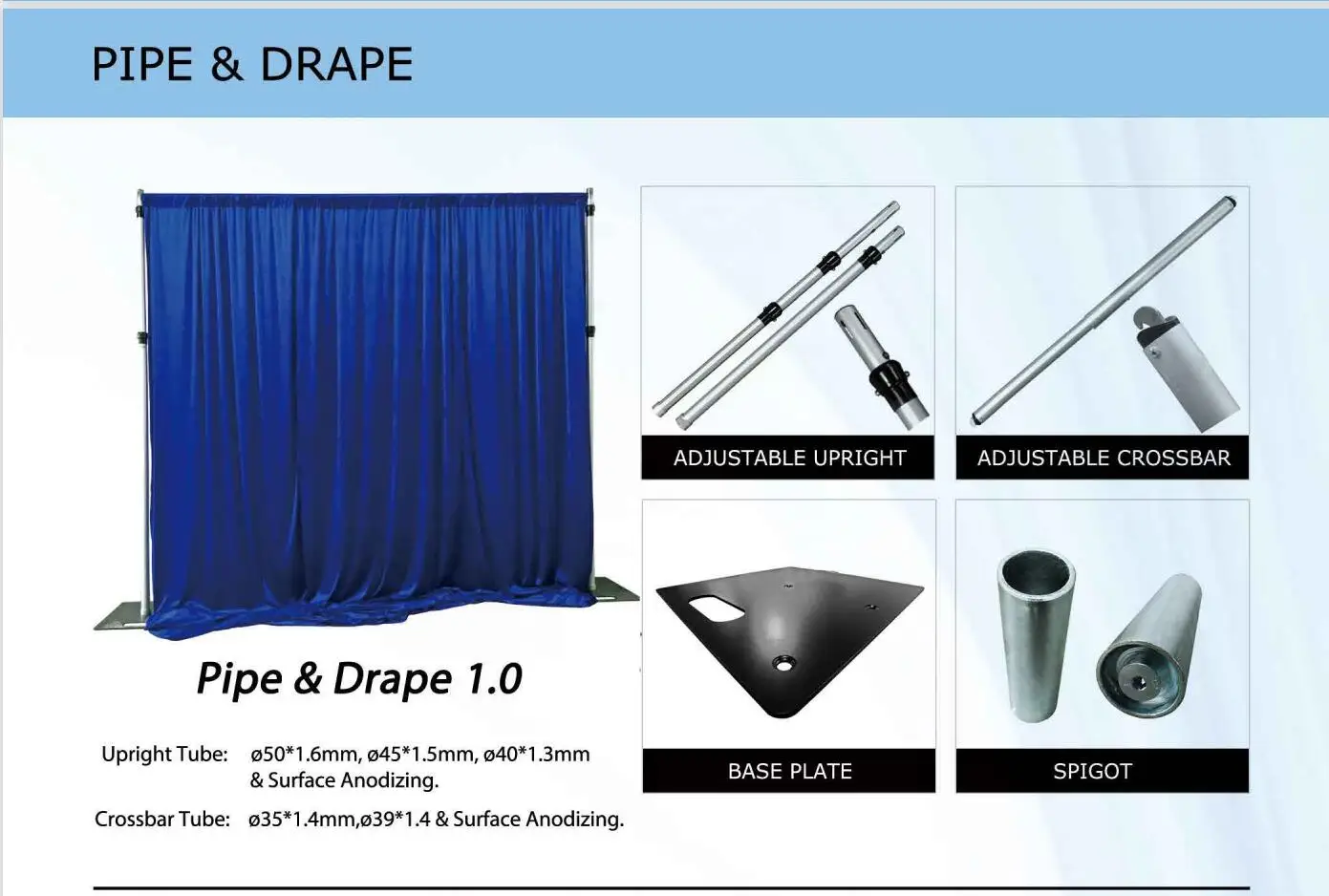 Esi Triple Layer Wedding Decoration Pipe And Drape Cheap Pipe Drape ...