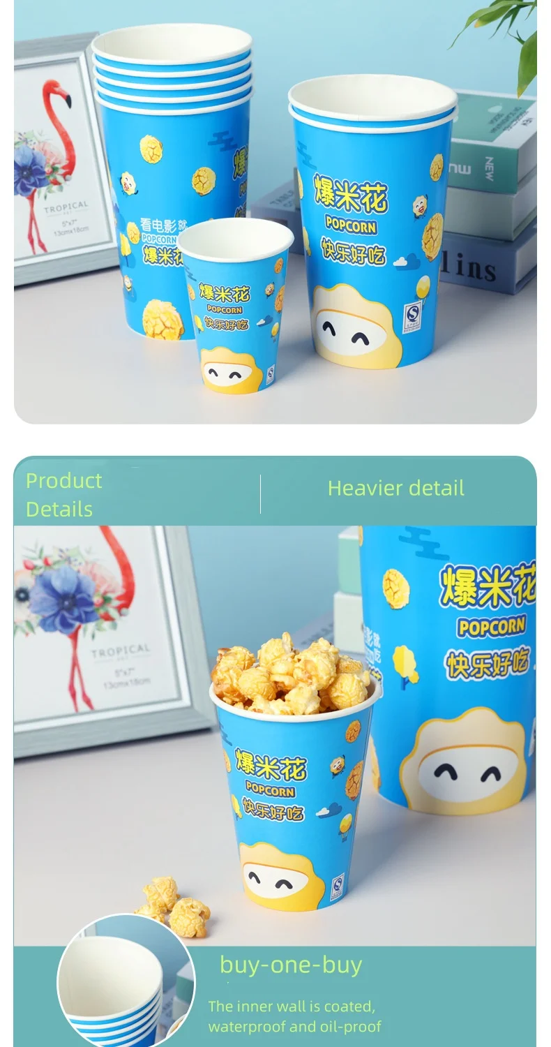 Movie Popcorn Bucket Pla Popcorn Bucket Animated /fried Chicken Bucket ...