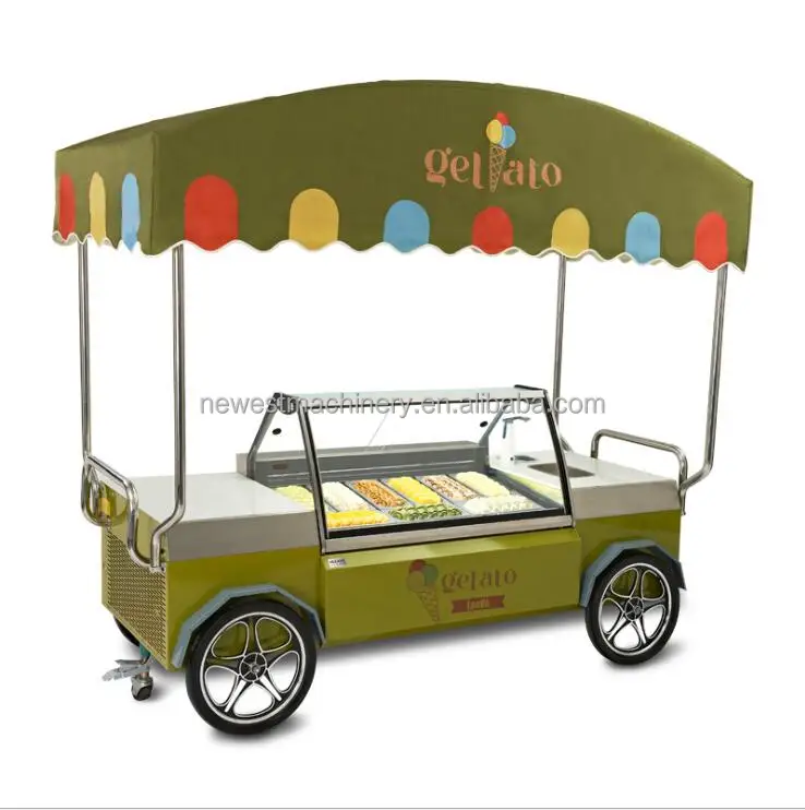 Gelato Cart for Sale - Mobile Ice Cream Vending Cart