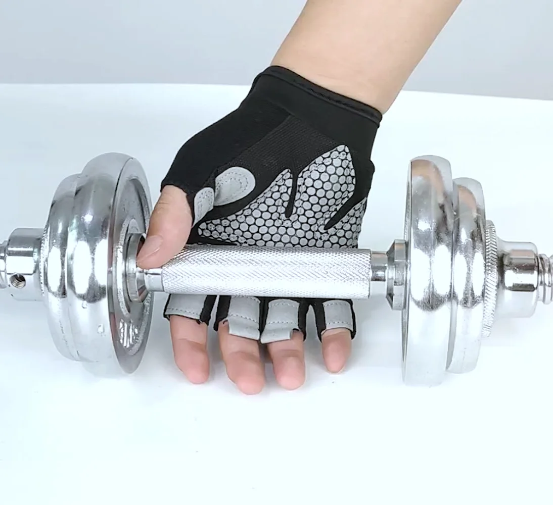Fingerless Weightlifting Gloves For Gym Men Women Training Sports ...