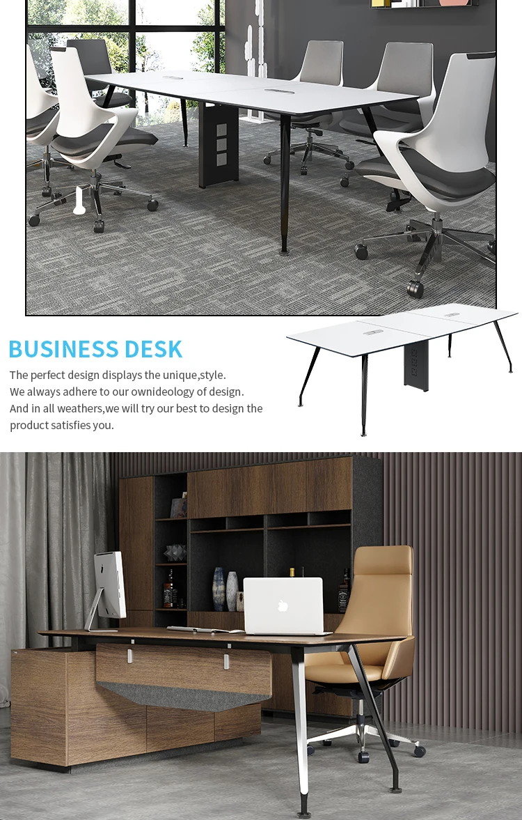 Luxury Boss Table - L Shape Executive Manager Office Furniture