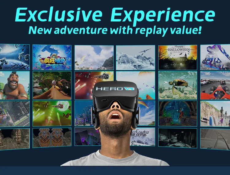 Herovr Metaverse Multiplayer Amusement Park Rides Machine 360 9d Vr ...