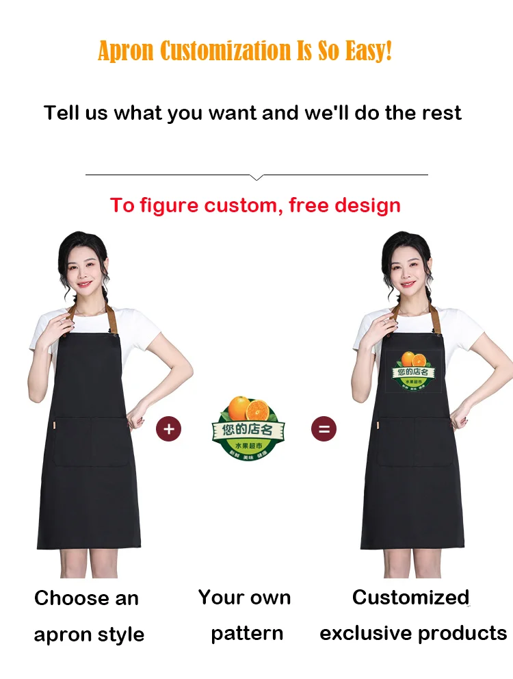 Waterproof Apron Duty Coffee Shop Restaurant Barber Work Bib Garden Bbq ...