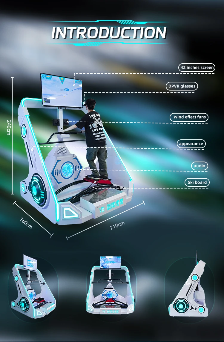 YHY VR Ski Machine - 9D Virtual Reality Simulator for Fun
